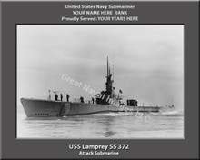 USS Tuna SS 203 Personalized Submarine Canvas Print