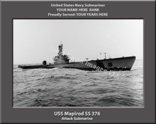 USS Tuna SS 203 Personalized Submarine Canvas Print
