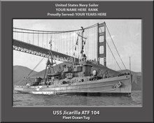 USS Jicarilla ATF 104 Personalized Ship Canvas Print - Great Naval ...