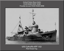 USS Cahuilla ATF 152 Personalized Ship Canvas Print - Great Naval ...