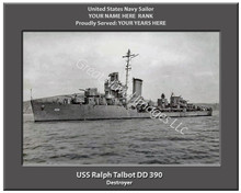 USS Ralph Talbot DD 390 Sailor Ship Canvas Print