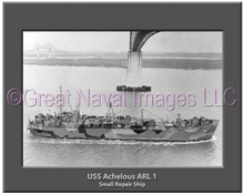 USS Achelous ARL 1 Personalized Ship Canvas Print - Great Naval Images LLC