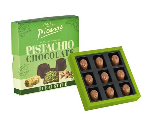 Picasso Dubai Pralines Chocolate Box 108g (3.8oz) 9pc - SAVORsnackshop.com