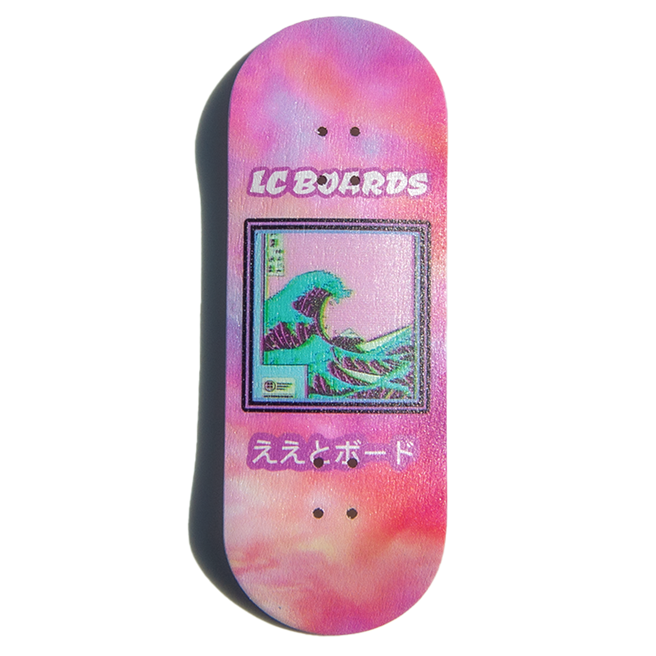 LC BOARDS FINGERBOARD DECK 98X34 WAVE GRAPHIC WITH FOAM GRIP TAPE