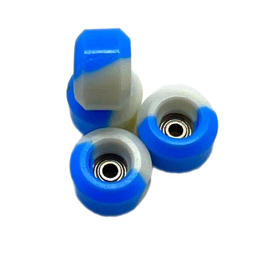 LC BOARDS FINGERBOARD 65D URETHANE STREET WHEELS BLUE/WHITE