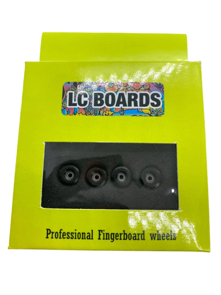 LC BOARDS FINGERBOARD URETHANE STREET WHEELS BLACK