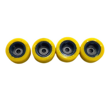 LC BOARDS URETHANE DUAL CORE WHEELS BLACK/YELLOW