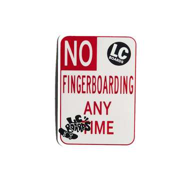 LC BOARDS NO FINGERBOARDING SIGN STICKER