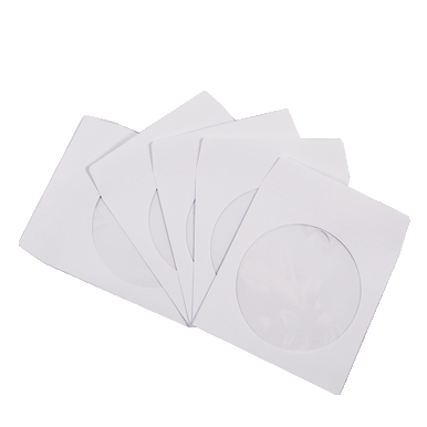 200 Pack Maxtek Premium White Paper CD DVD Sleeves Envelope with Window ...