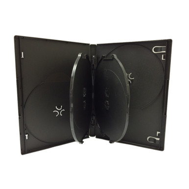 Maxtek Black Six (6) Disc DVD Cases with Double Sided Flip Tray and ...