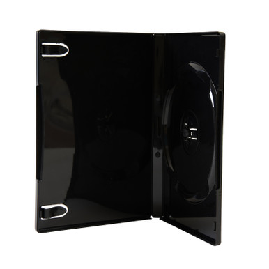 Premium Grade Shiny Black Single CD DVD Blu-ray Disc Case, 14mm