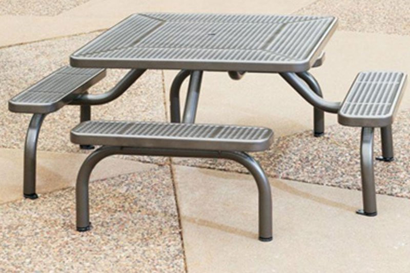 Perforated Steel Picnic Table | Site Furnishings