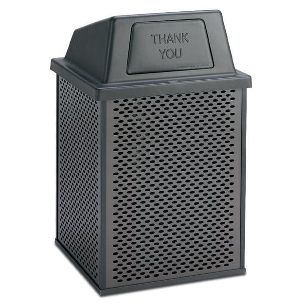 Element 48 Gallon Trash Receptacle, Push Door Top