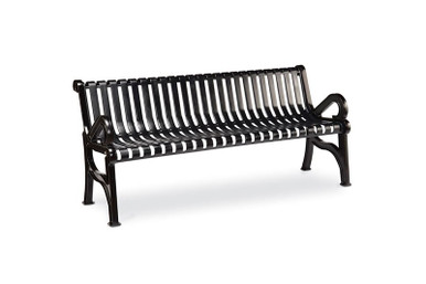 Rendezvous Bench - Slotted Steel - Recreation Plus