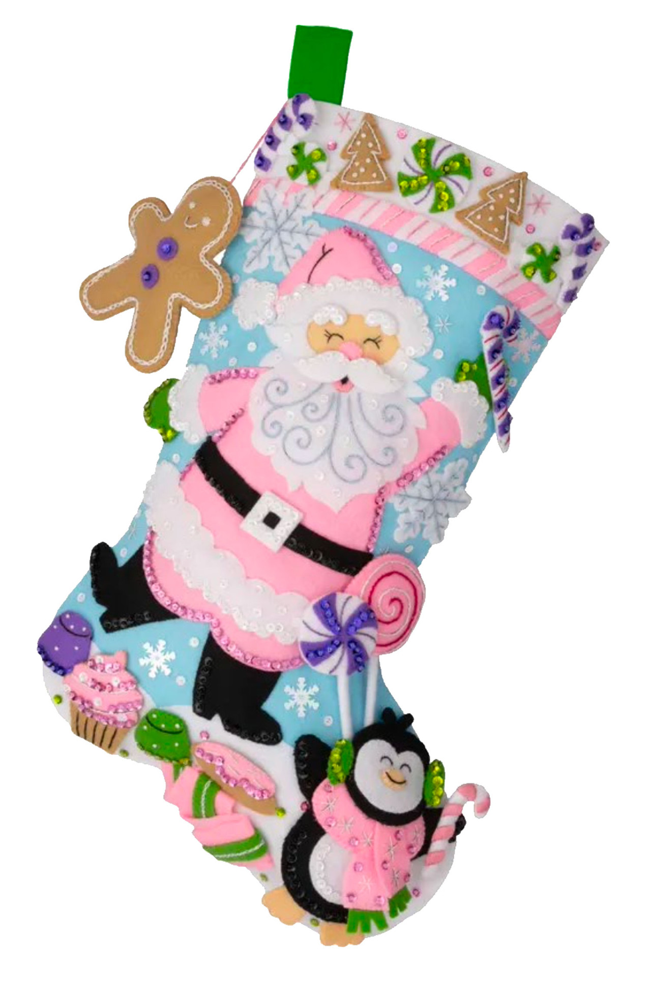 Bucilla felt Christmas stocking kits, Christmas craft kits