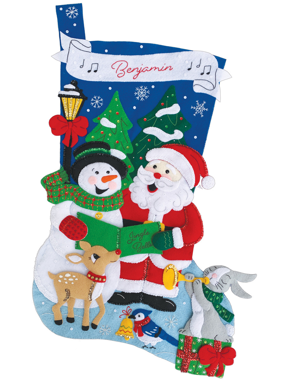 Santa's Singers Jumbo Felt Stocking Kit by MerryStockings