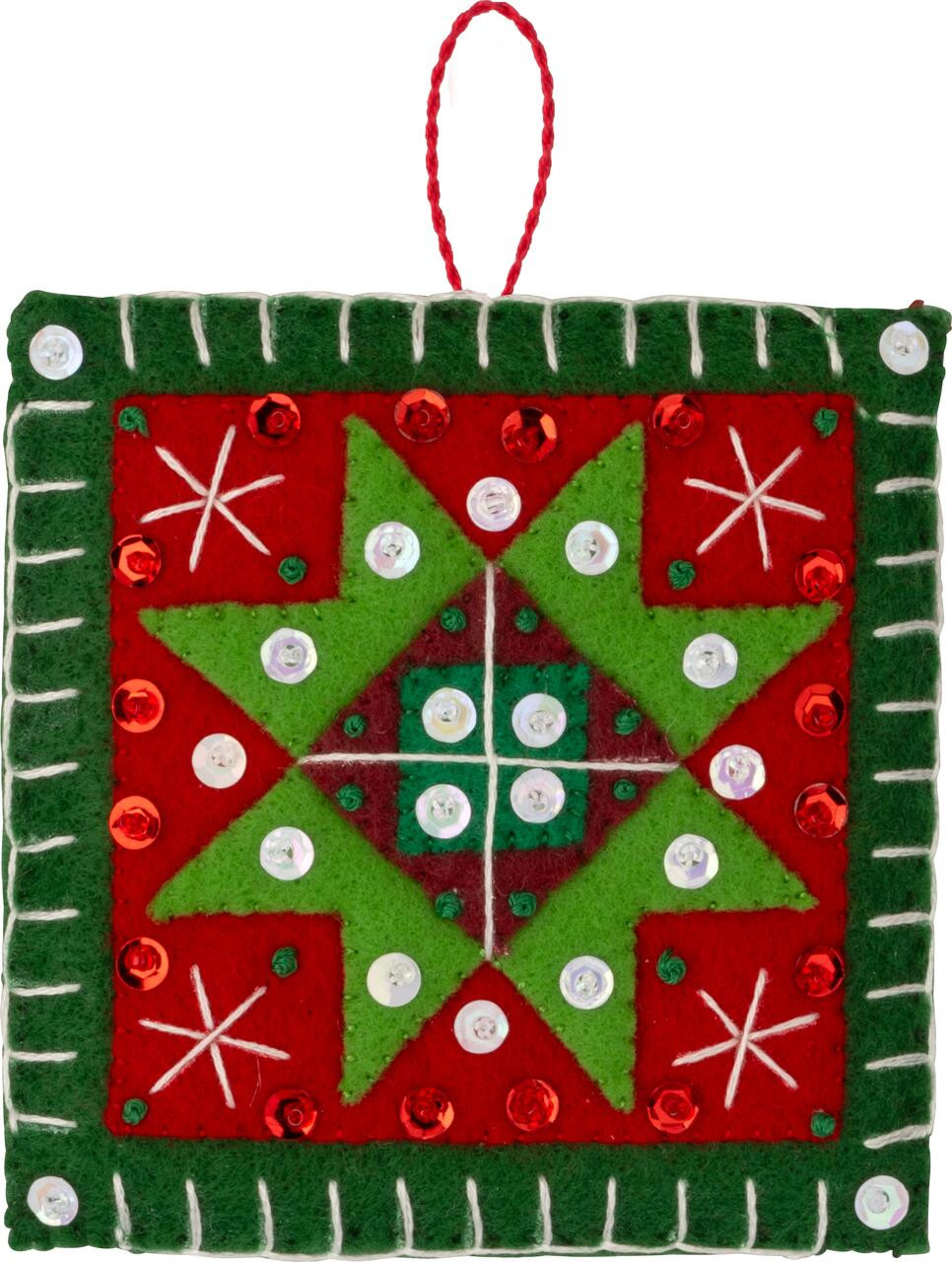 Holiday Quilt Squares felt ornament kit from Bucilla, set of 4