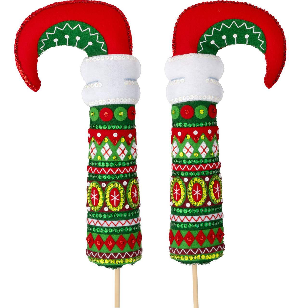 Elf Legs Tree Poke Felt Kit from Bucilla