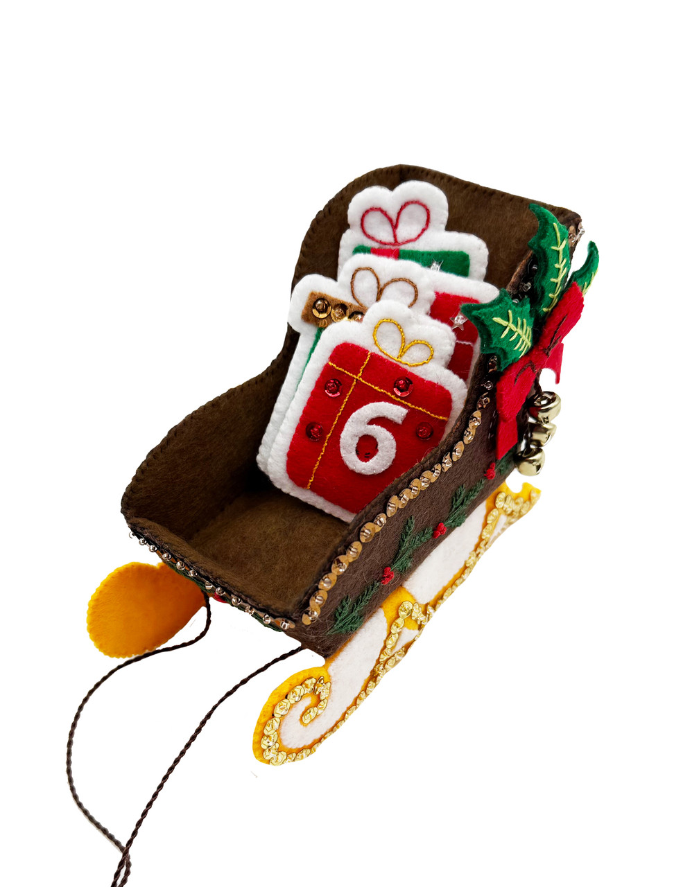 Santa’s Christmas Advent Sleigh Felt Kit from MerryStockings