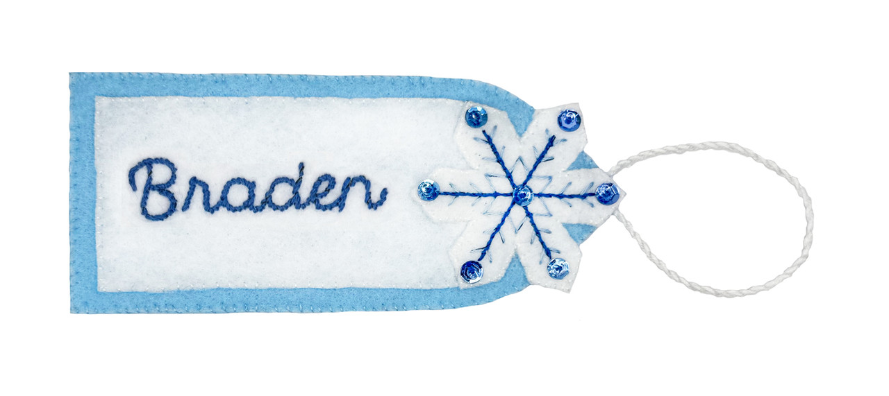 MerryStockings Personalized Name Tag Kit | Snowflake – Satin or Outline ...