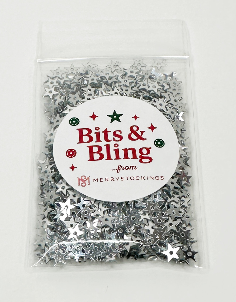 Bits & Bling | MerryStockings 5MM Silver Stars