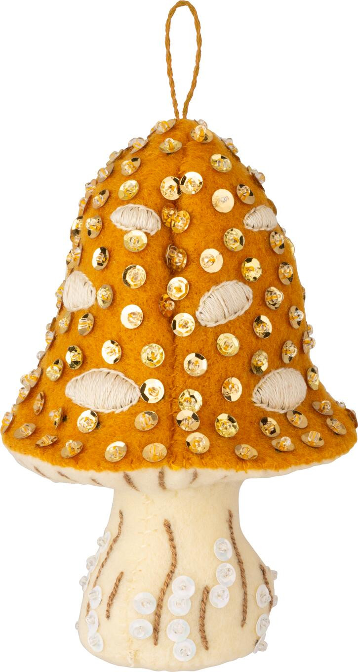 Merry Mushrooms Felt Ornament kit from Bucilla, set of 4