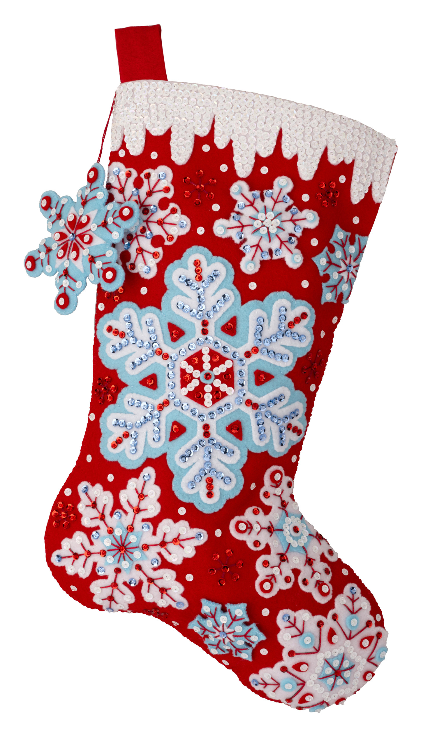 Frosty Flurries Bucilla Felt Christmas Stocking Kit