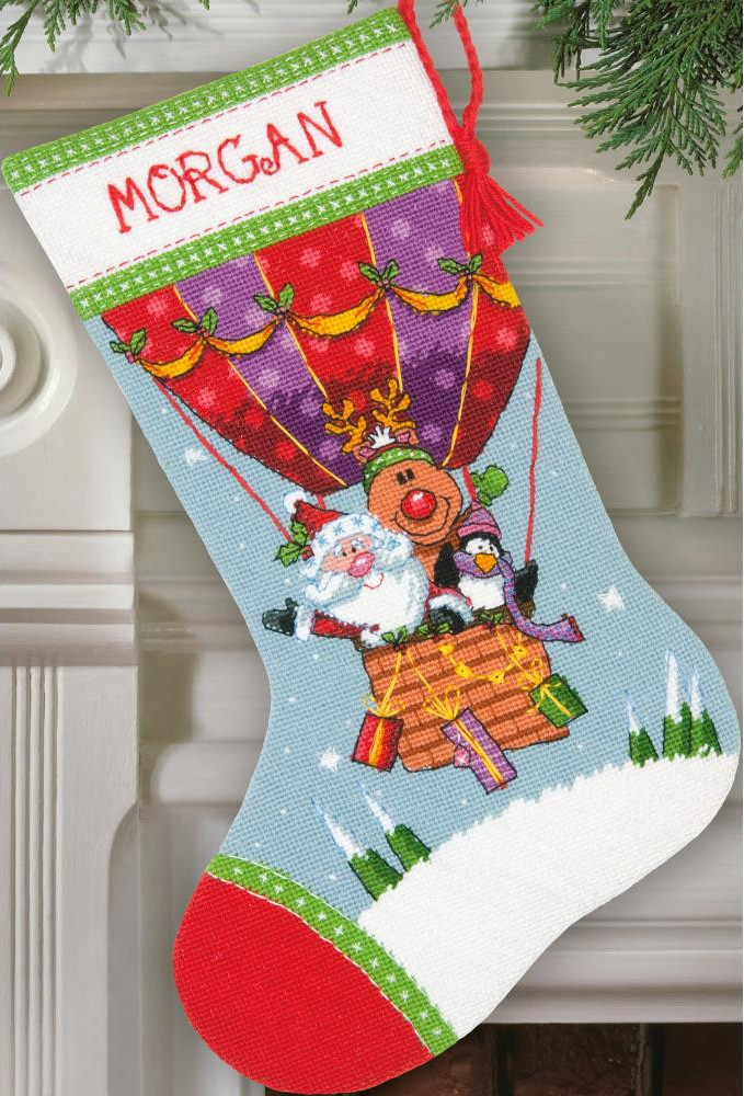 Needlepoint Christmas Stocking Kits Dimensions | MerryStockings