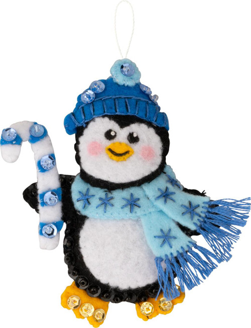 Winter Land Penguins Felt Ornament kit from Bucilla, set of 6