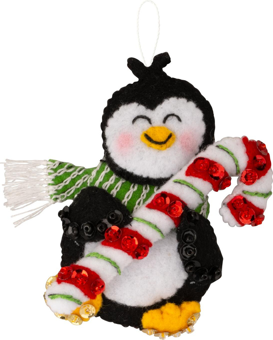 Winter Land Penguins Felt Ornament kit from Bucilla, set of 6