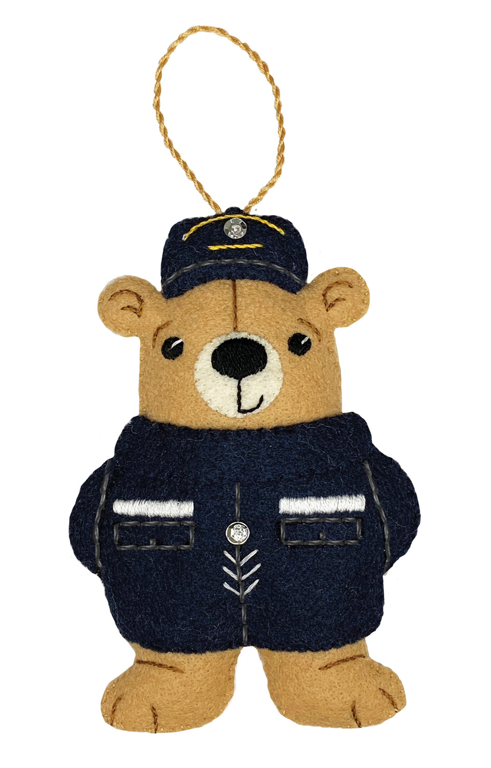 felt ornament kit military bears series from merrystockings