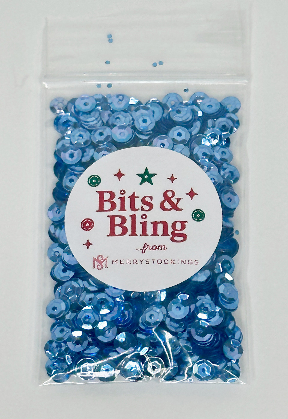 Bits & Bling | MerryStockings 5MM Slightly Cupped Sequins, Light Blue