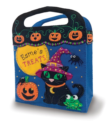 Black Cat Felt Tote kit Kit by MerryStockings