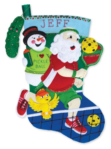 Pickleball Santa Christmas Stocking Kit by MerryStockings
