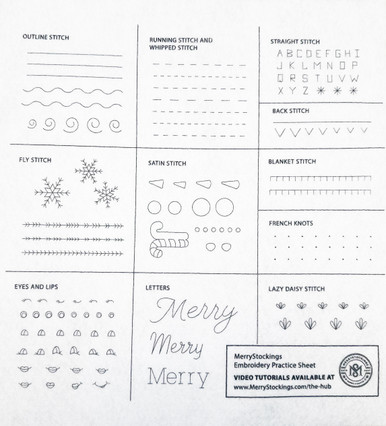 Felt Stitching Kit Practice Sheet | MerryStockings