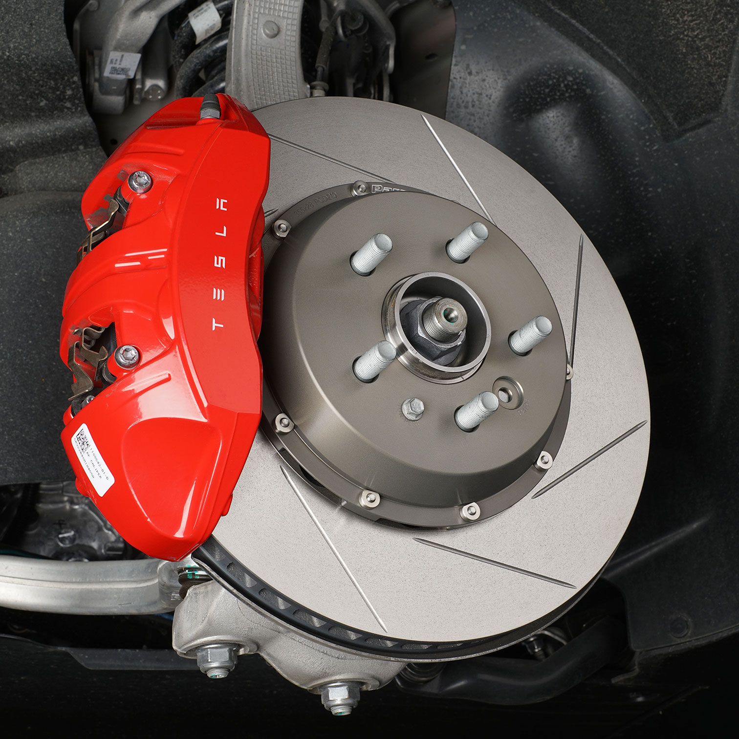 Paragon 2 piece Rotors Front Pair 355mm x 28mm 13.98 x 1.10 Tesla Model 3 AWD Performance Model Y