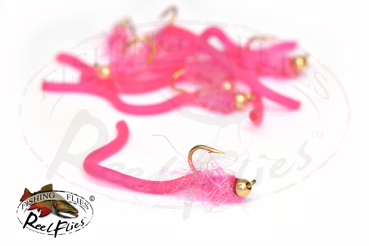 Hairy Squirmy Worm Pink | ReelFlies