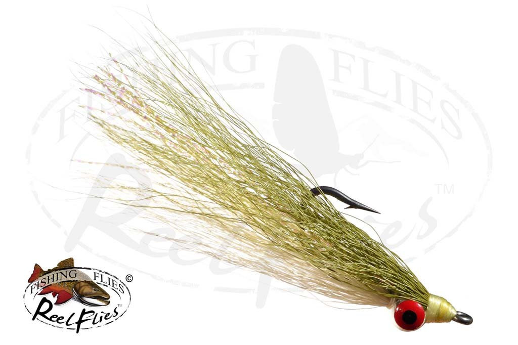 Skinny Clouser Olive White