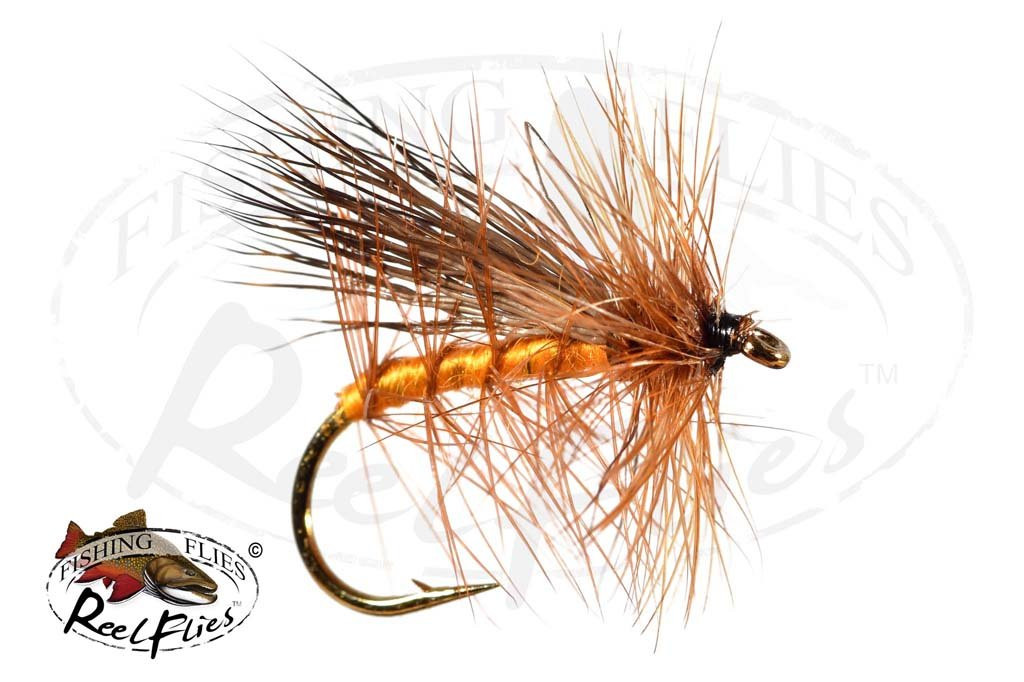 Realistic Dark Caddis Dry Fly | ReelFlies