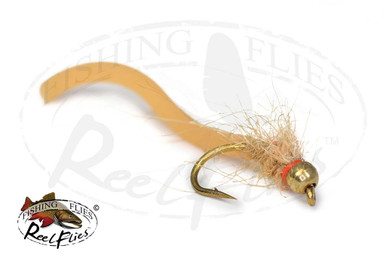 Fuzzy Squirmy Worm Tan | ReelFlies