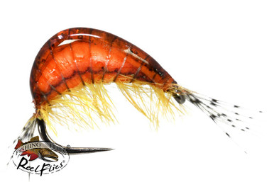 Realistic Gammarus Flies in orange from ReelFlies