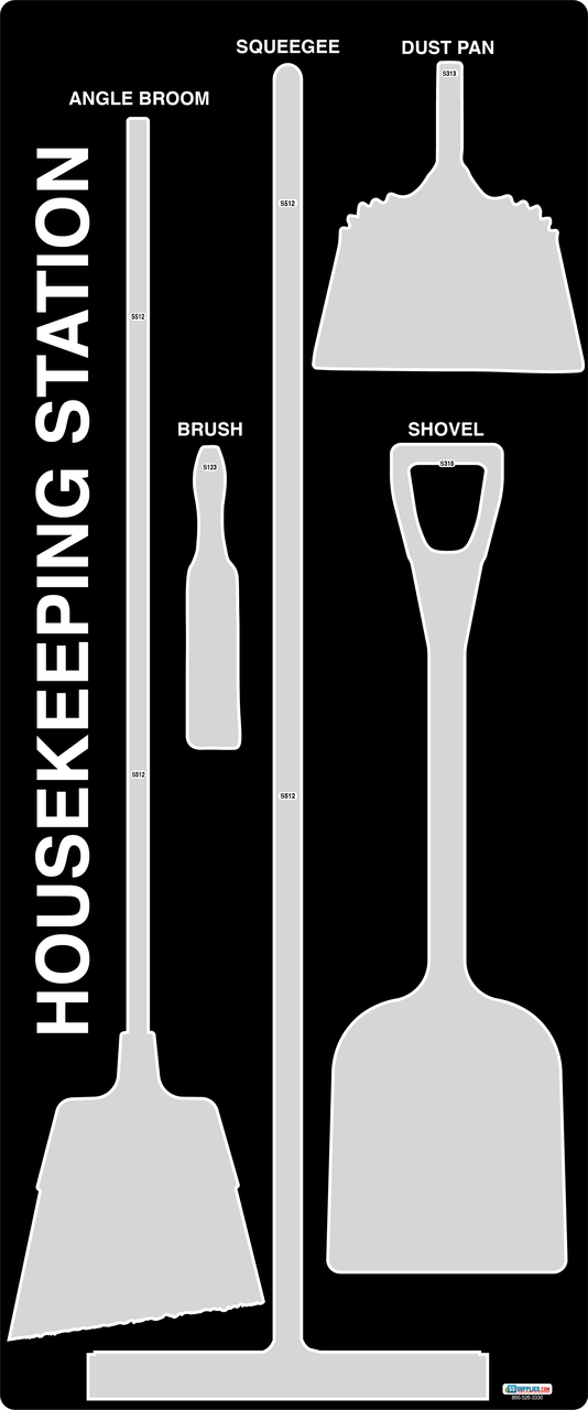 5S Housekeeping Shadow Board Broom Station (Version 5)