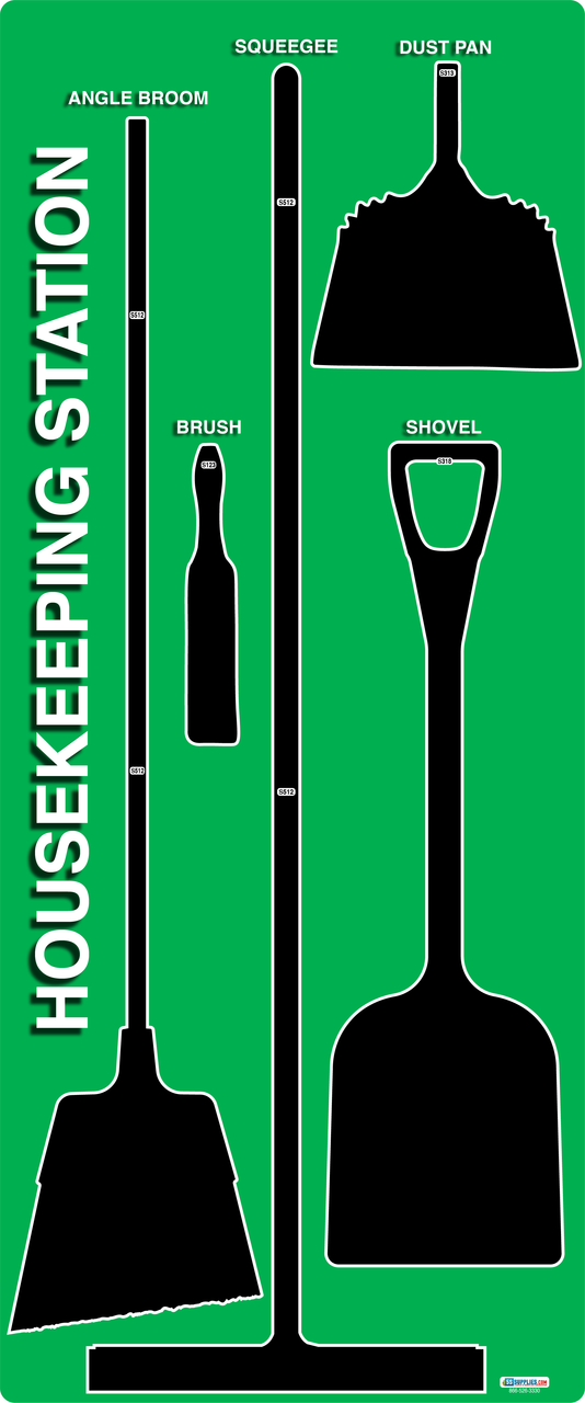 5S Housekeeping Shadow Board Broom Station (Version 5)