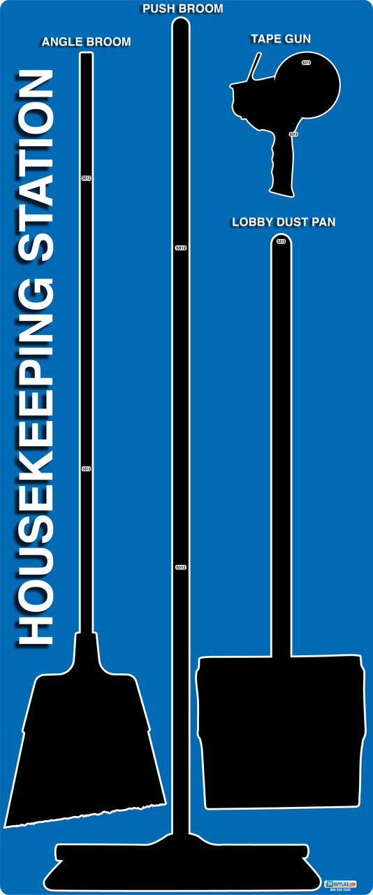 5S Housekeeping Shadow Board Cleaning Station - Free Shipping