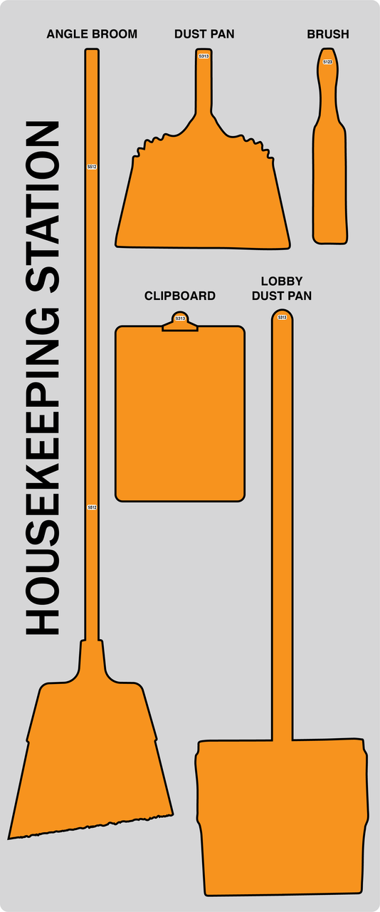 5S Housekeeping Shadow Board Cleaning Station - Free Shipping