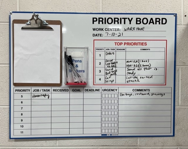 Priority Board Dry Erase 32" x 24" - 5S Supplies LLC