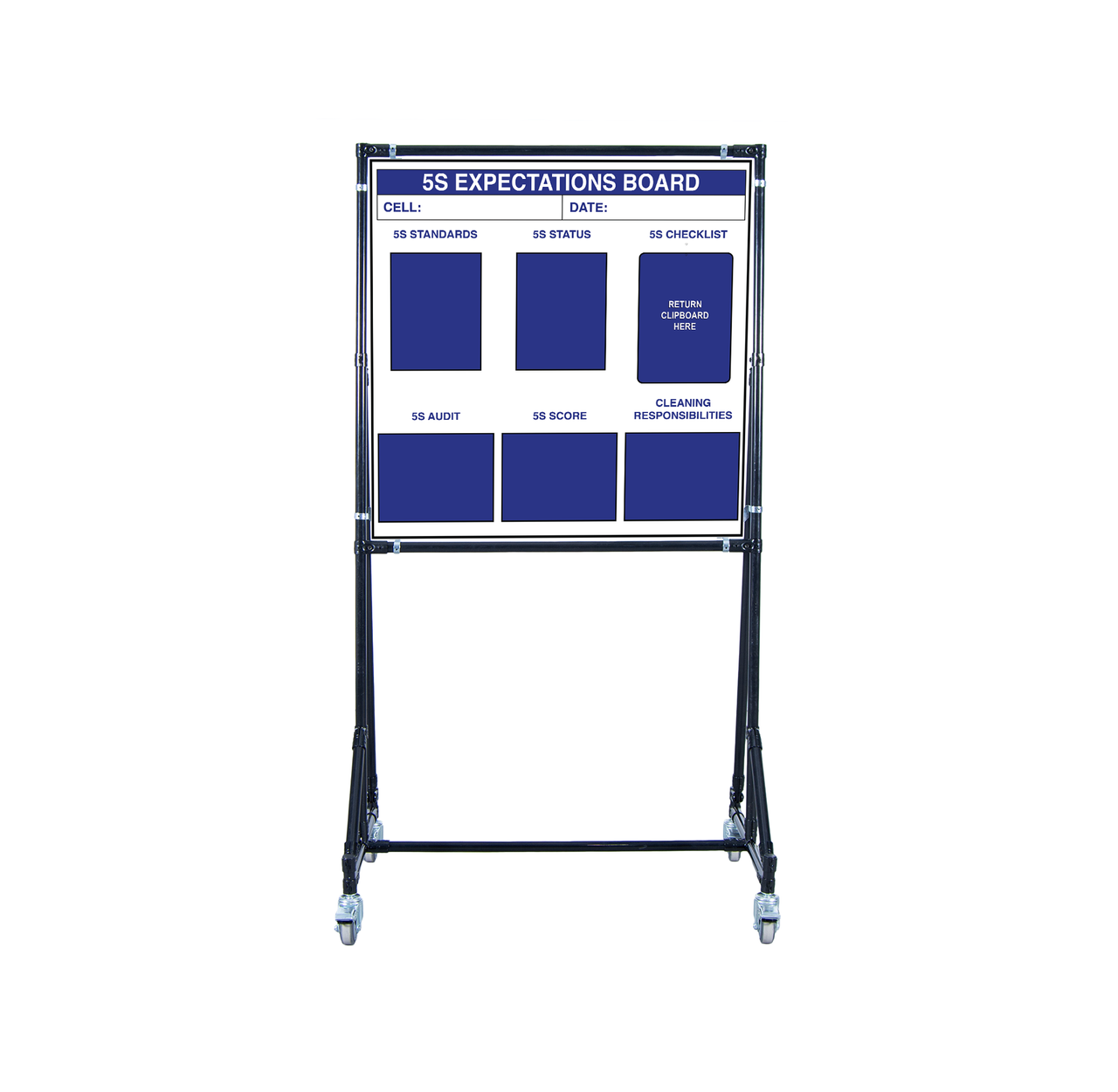 5S Expectations Board (Aluminum) Dry Erase 36" x 36" - 5S Supplies LLC