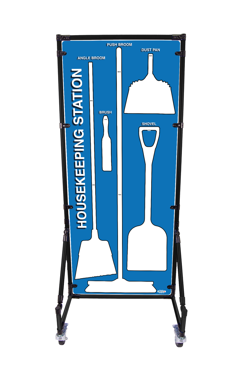 5S Shadow Board Housekeeping Cleaning Station - Free Shipping