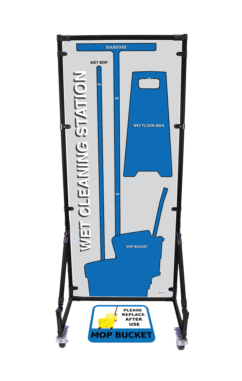 5S Shadow Board Housekeeping Cleaning Station - Free Shipping