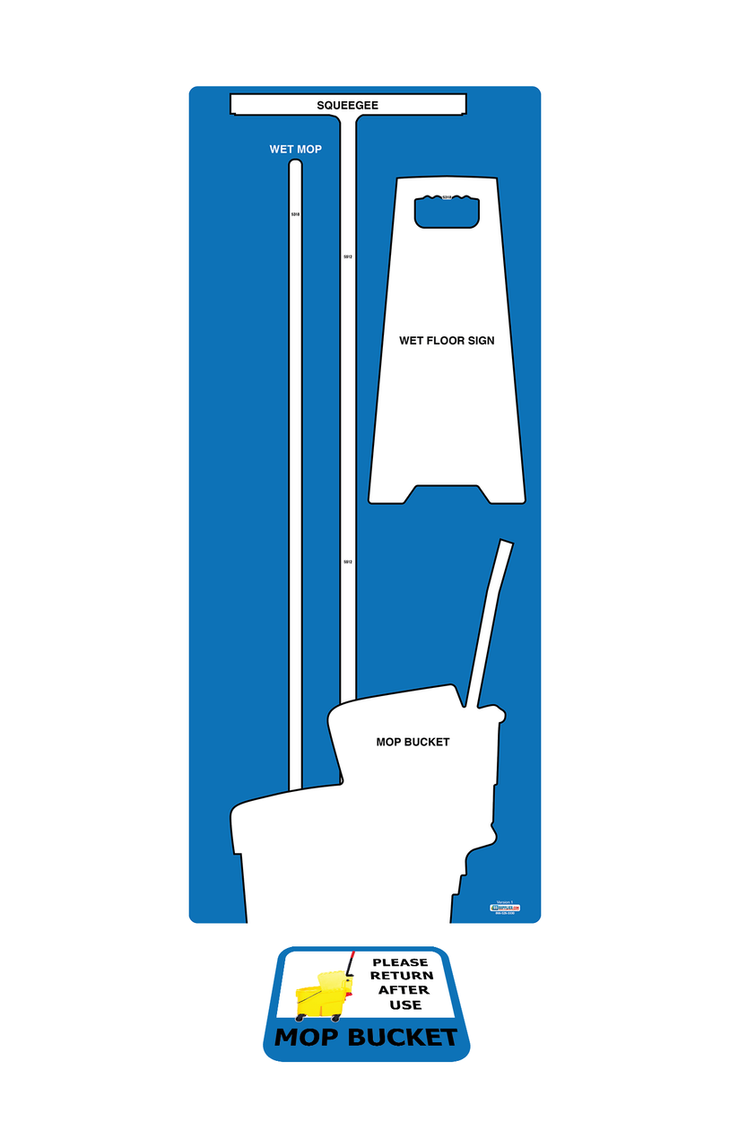 5S Shadow Board Housekeeping Cleaning Station - Free Shipping